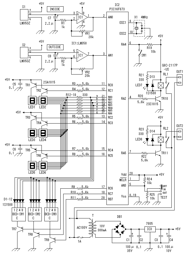 Điều khiển nhiệt độ phòng với Pic 16f873 - Room temperature controller ...